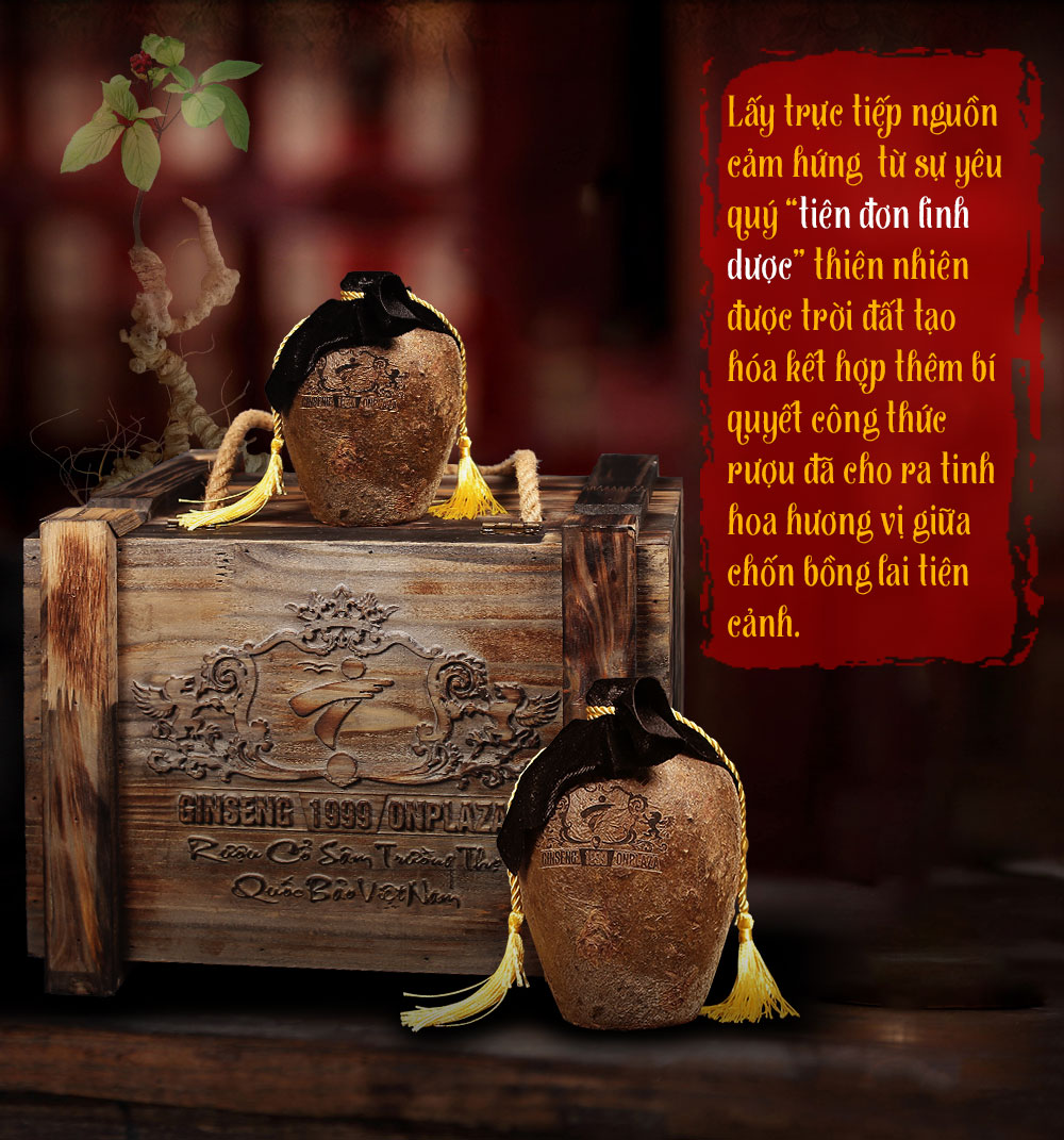 Rượu cổ sâm trường thọ - KING WINE GINSENG 1999 4 trong 1 (nút đen ...